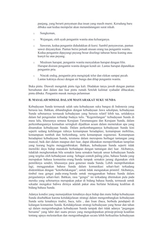 Makalah kebudayaan suku sunda | DOC