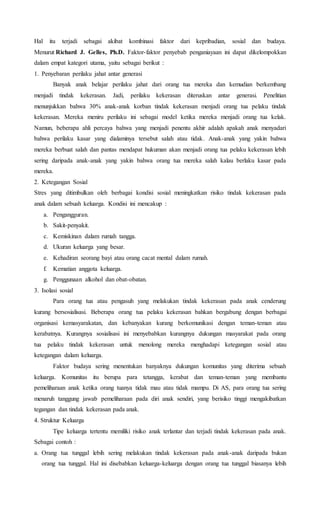 Makalah kekerasan terhadap anak | PDF