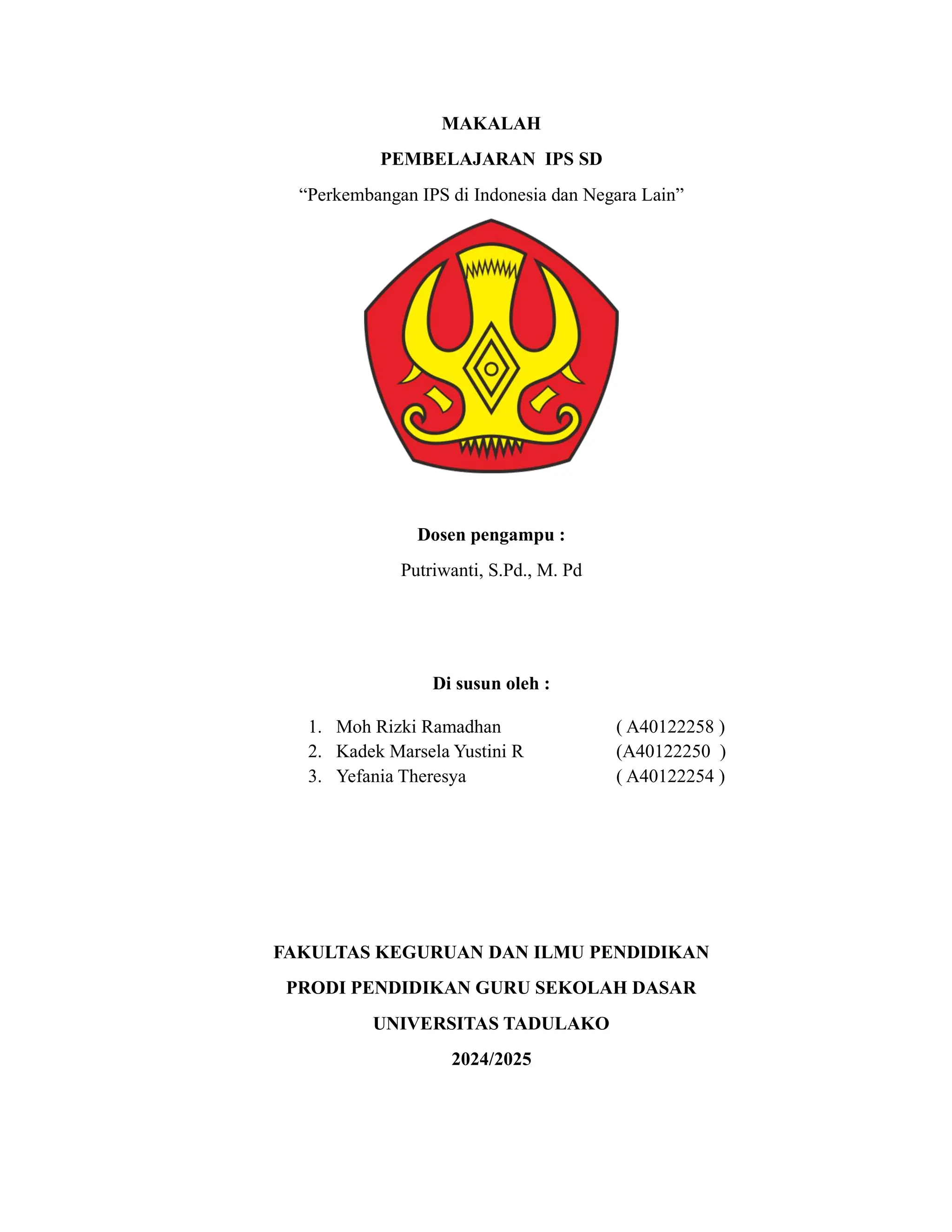 Makalah PEMBELAJARAN IPS SD "Perkembangan IPS di Indonesia dan Negara Lain" | PDF