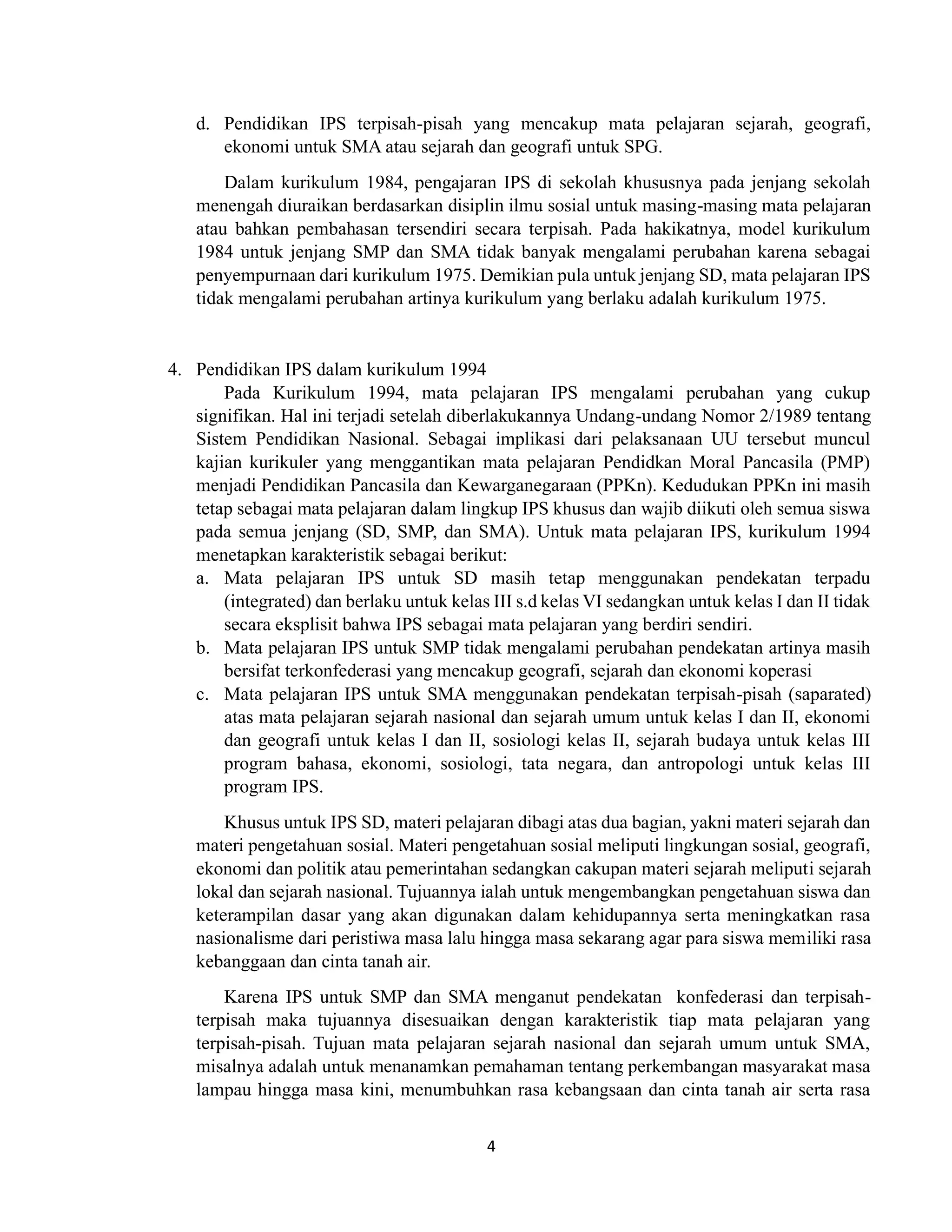 Makalah PEMBELAJARAN IPS SD "Perkembangan IPS di Indonesia dan Negara Lain" | PDF