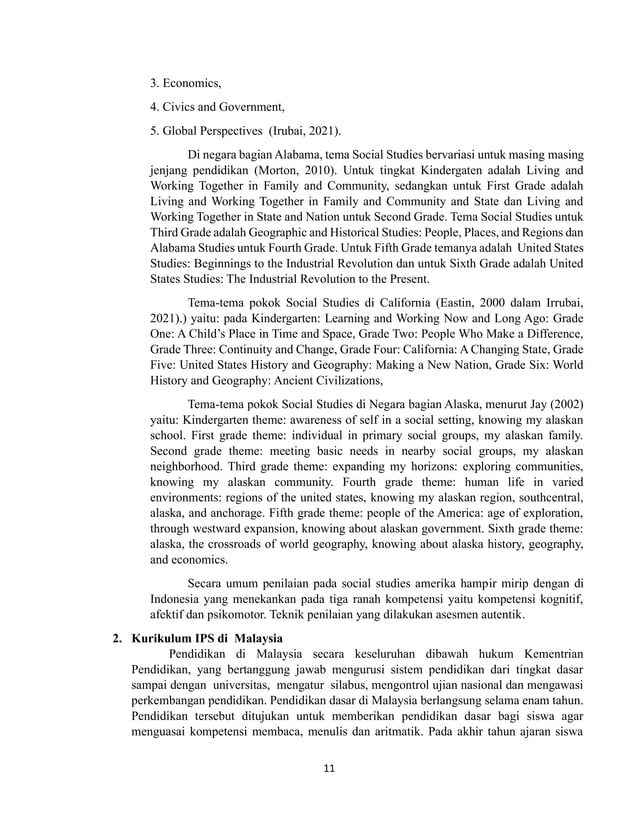 Makalah PEMBELAJARAN IPS SD "Perkembangan IPS di Indonesia dan Negara Lain" | PDF