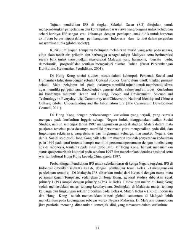 Makalah PEMBELAJARAN IPS SD "Perkembangan IPS di Indonesia dan Negara Lain" | PDF