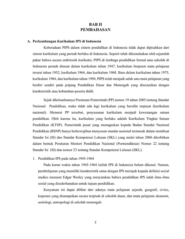 Makalah PEMBELAJARAN IPS SD "Perkembangan IPS di Indonesia dan Negara Lain" | PDF