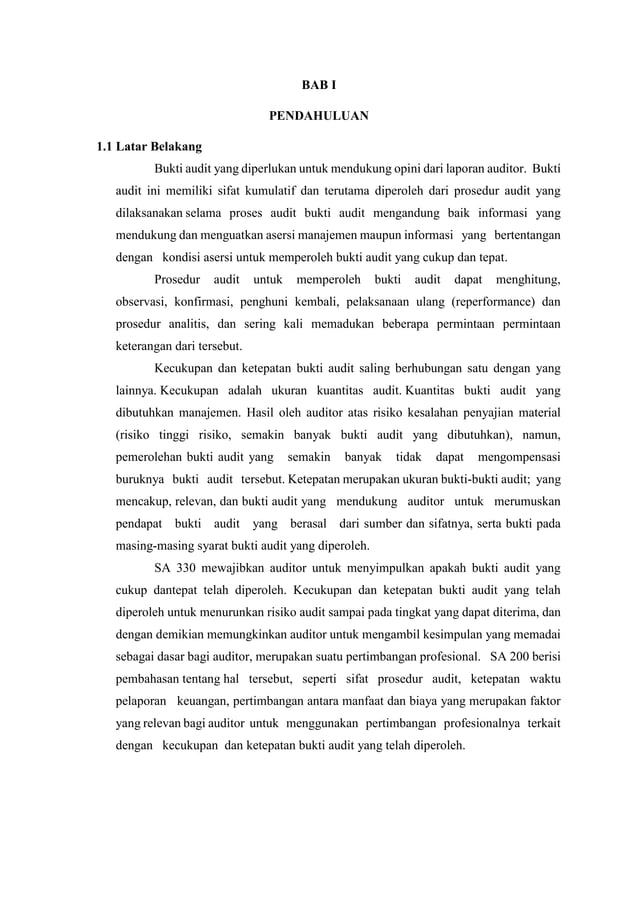 Makalah kel 1_Bukti Audit dan sampling.docx
