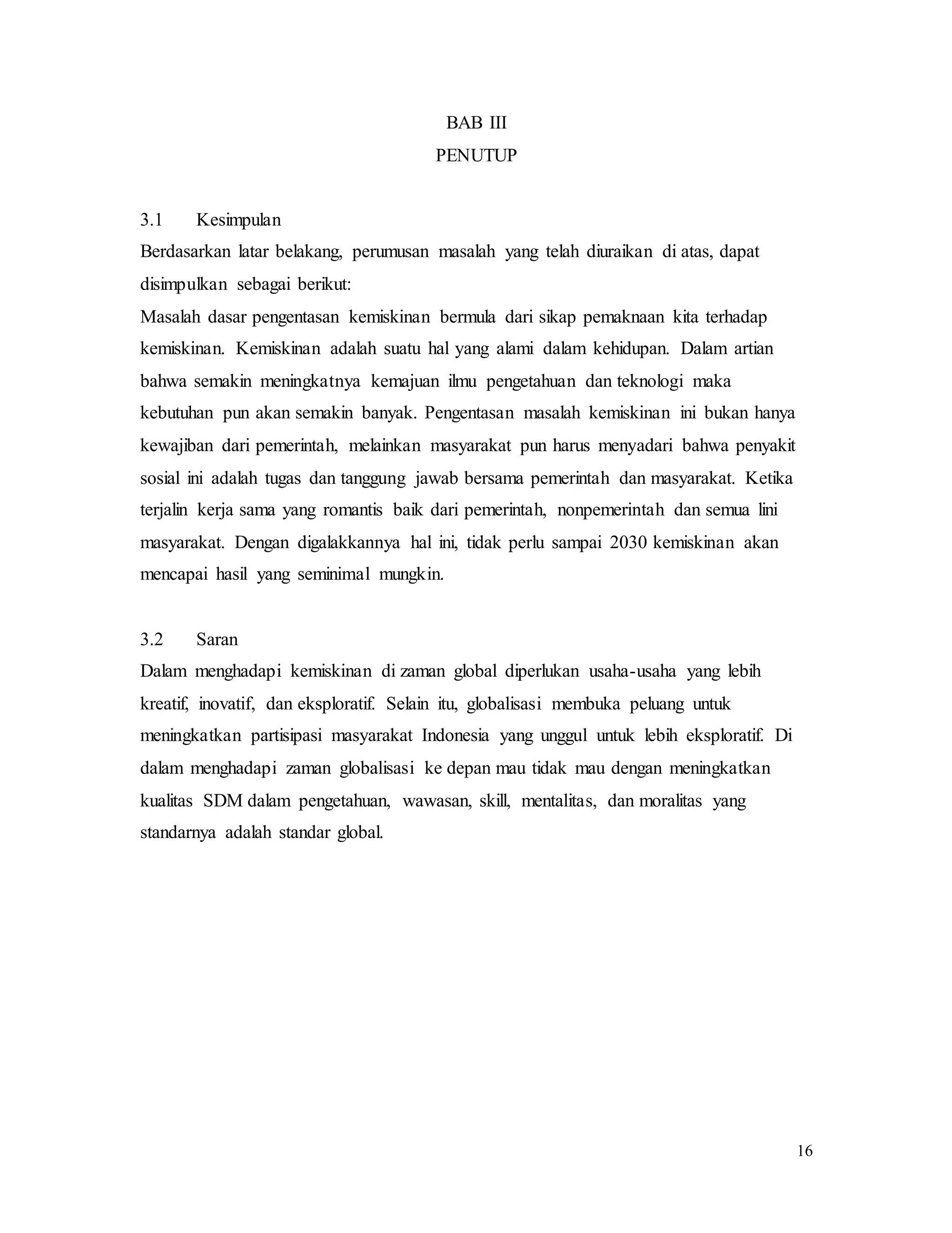 Makalah kel 2 pi kemiskinan | PDF