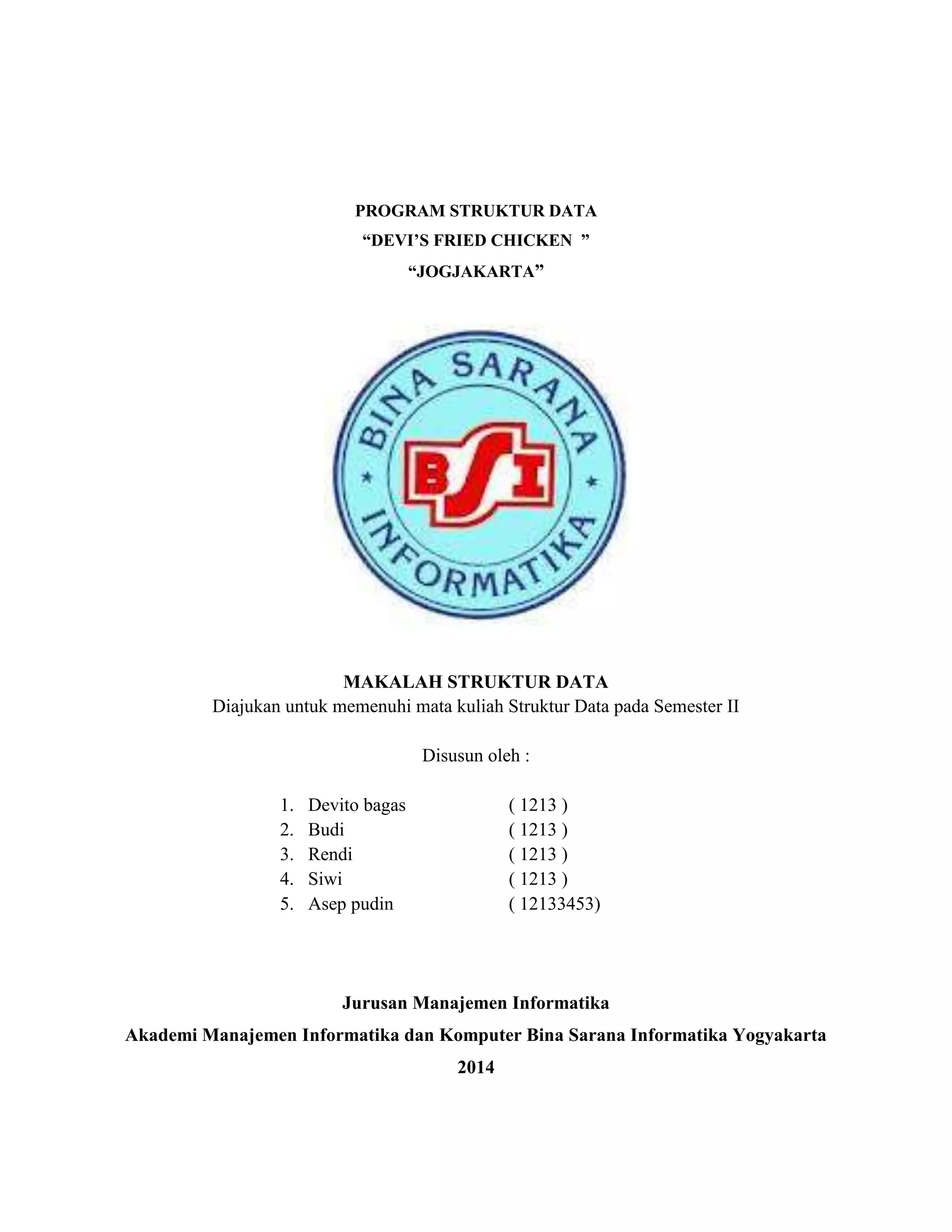 Makalah kelompok Siap Presentasi Struktur Data | DOCX