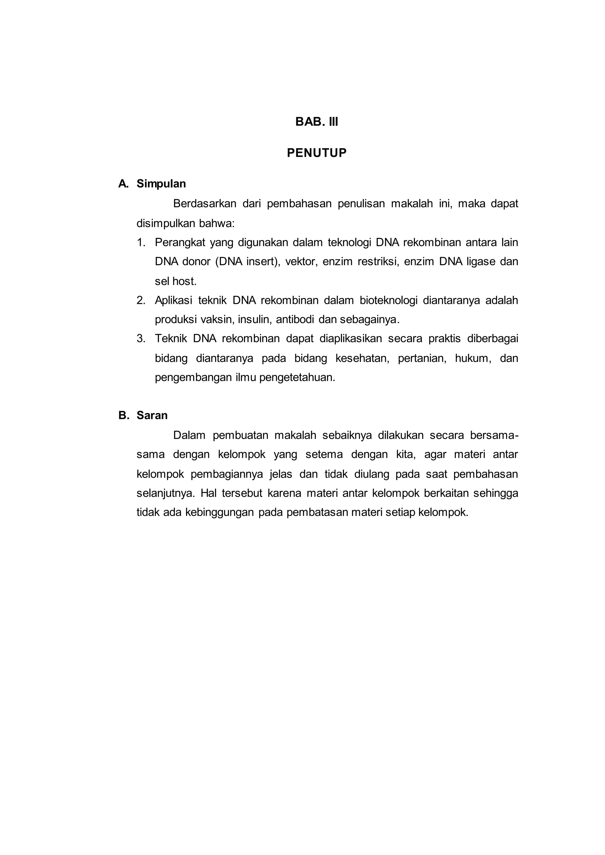 DNA Rekombinan | DOCX