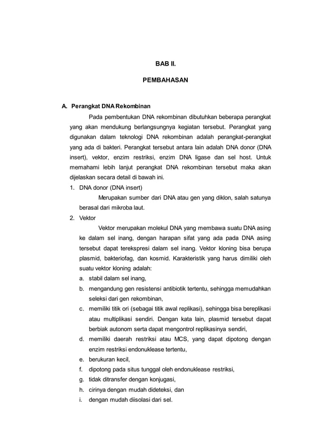 DNA Rekombinan | DOCX