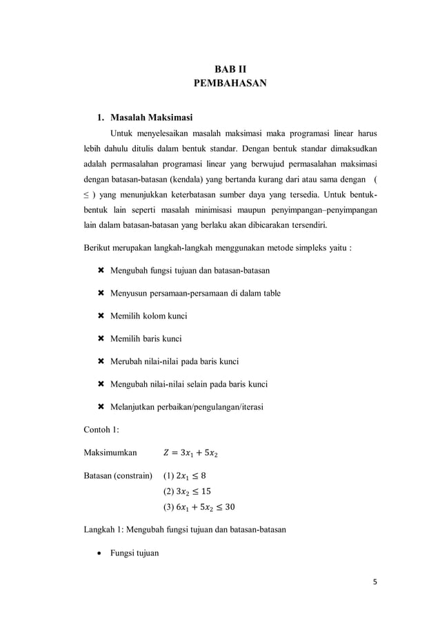 Makalah kelompok 4 metode simpleks | PDF