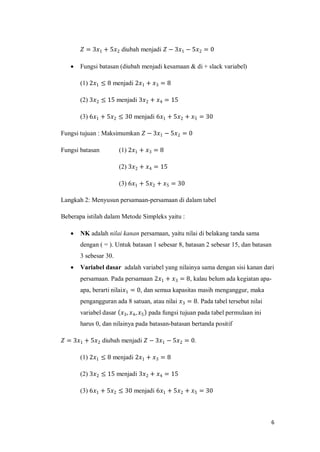 Makalah kelompok 4 metode simpleks | PDF