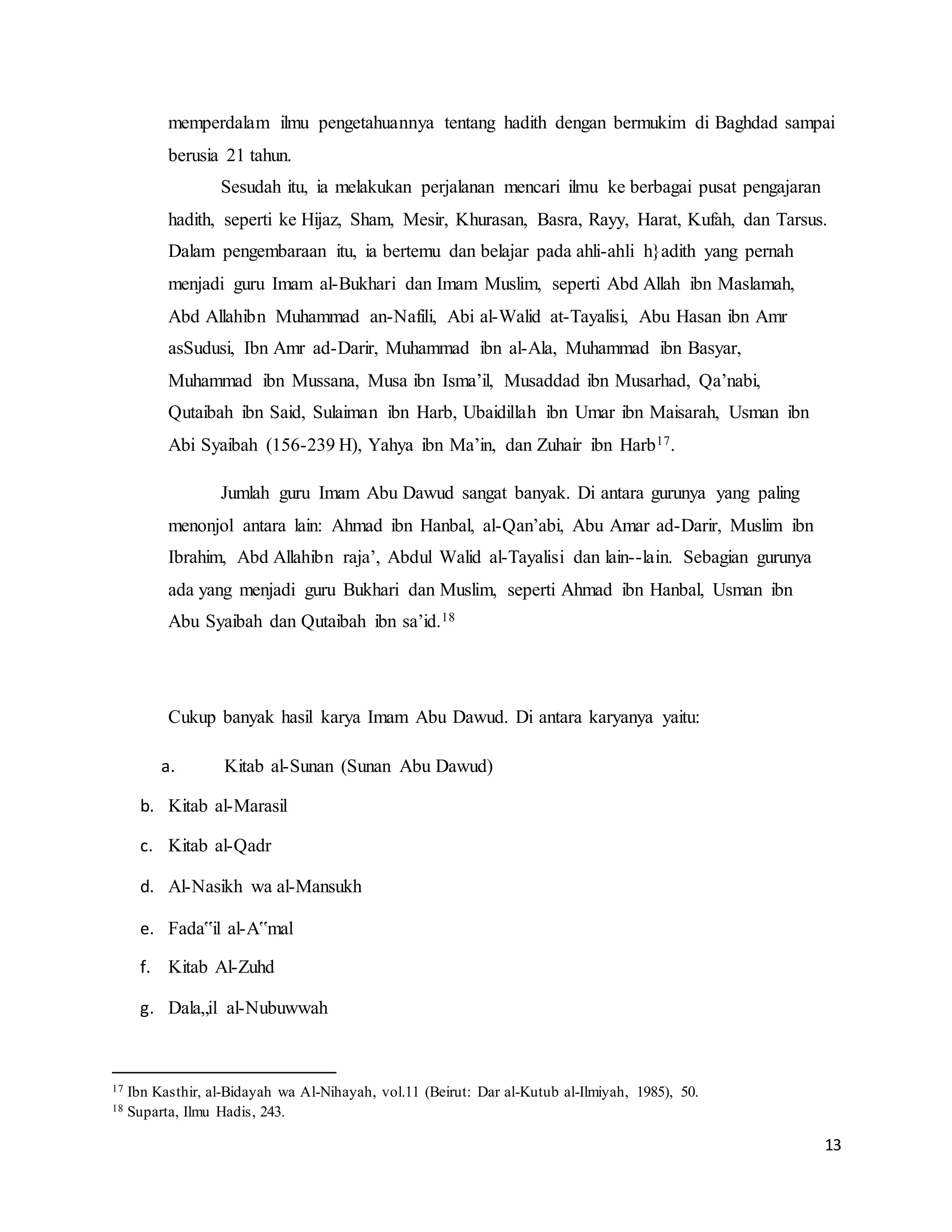 Makalah kutub al sittah | DOCX