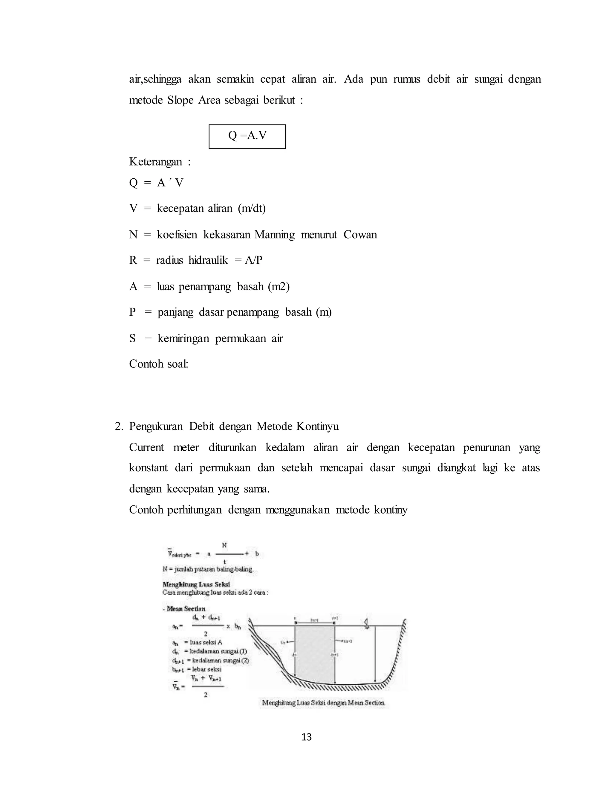 limpasan air hujan dan pengukurannya | DOCX