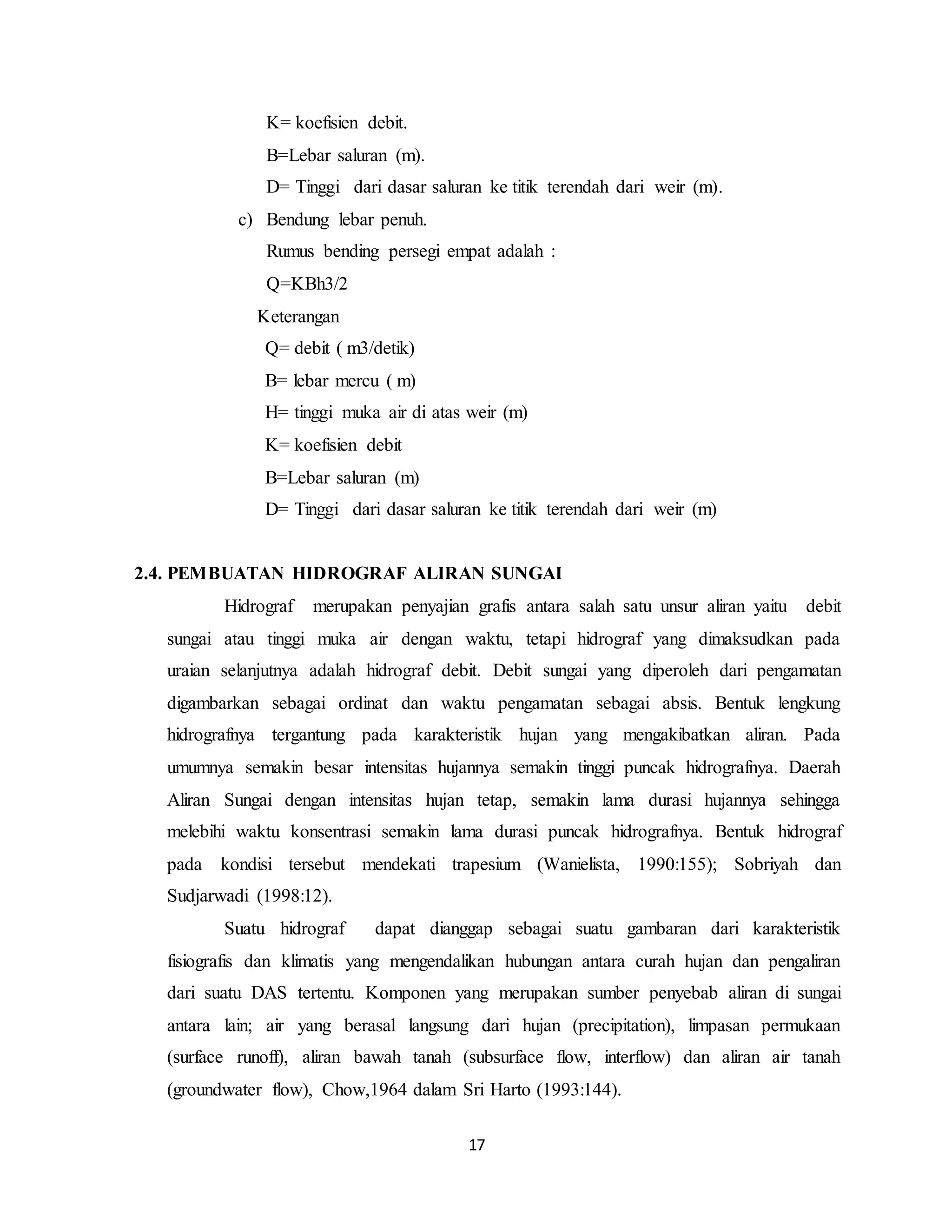 limpasan air hujan dan pengukurannya | DOCX