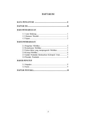 Makalah kependudukan kelompok 3 kelas i 4 elmira | PDF