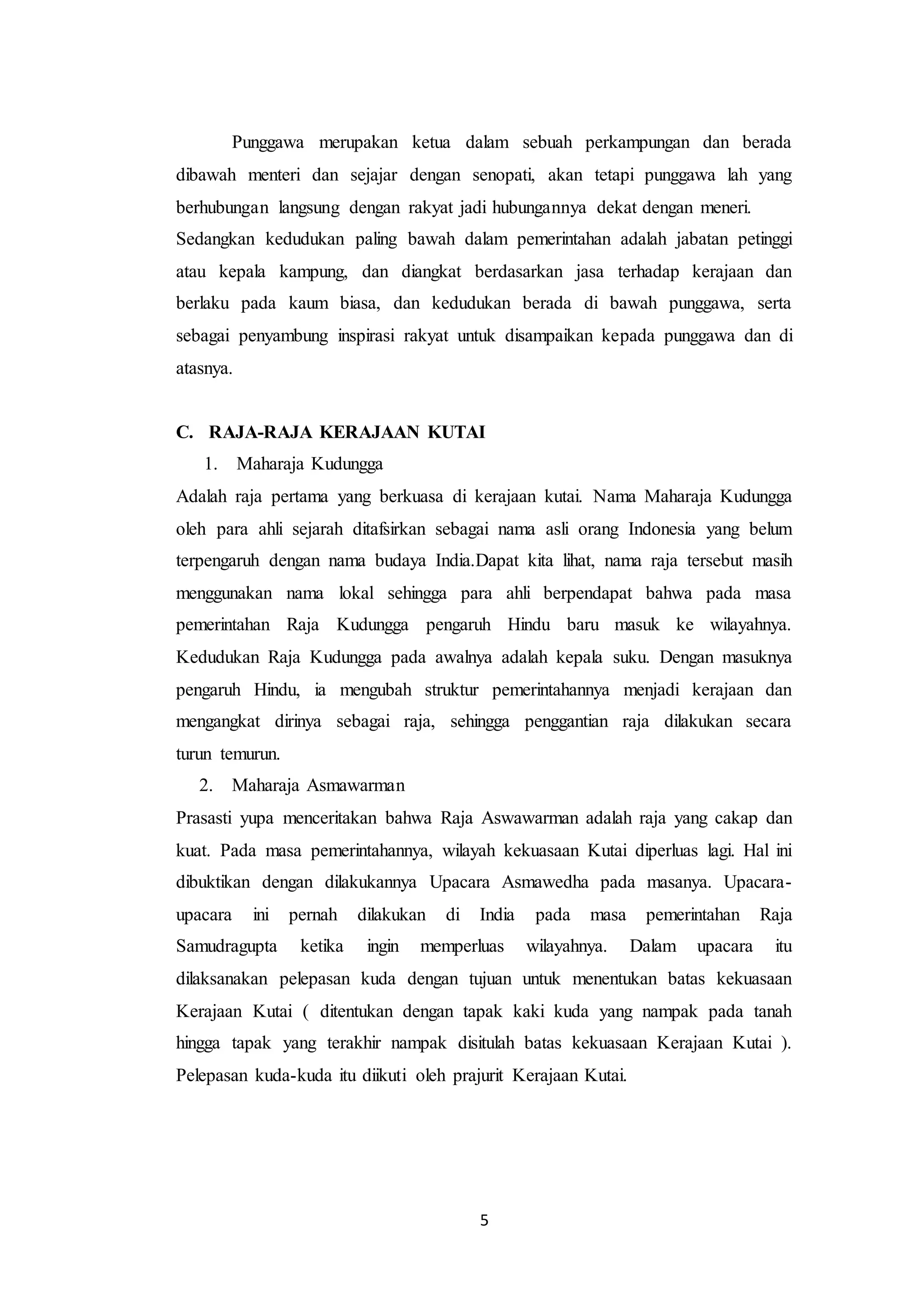 Makalah kerajaan kutai | DOCX