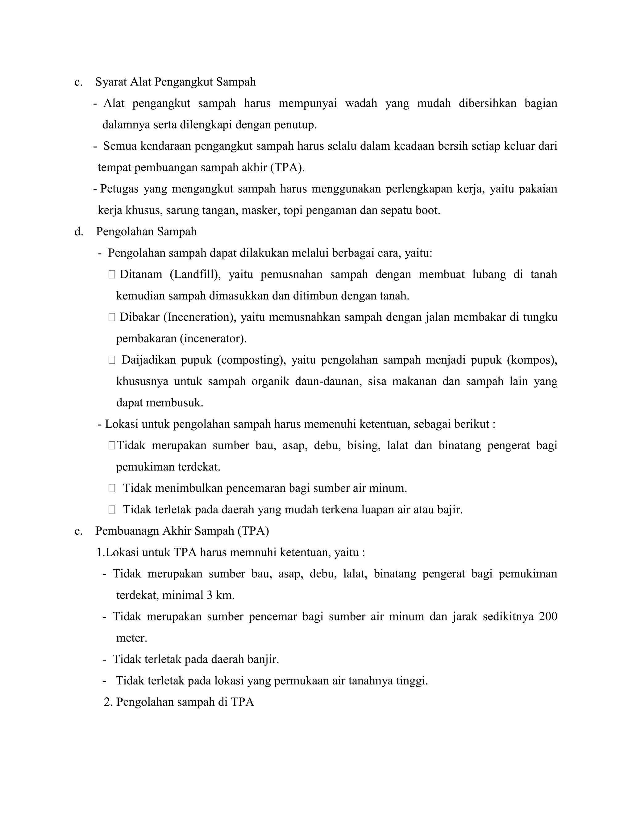 Makalah kesling pembuangan sampah | DOCX