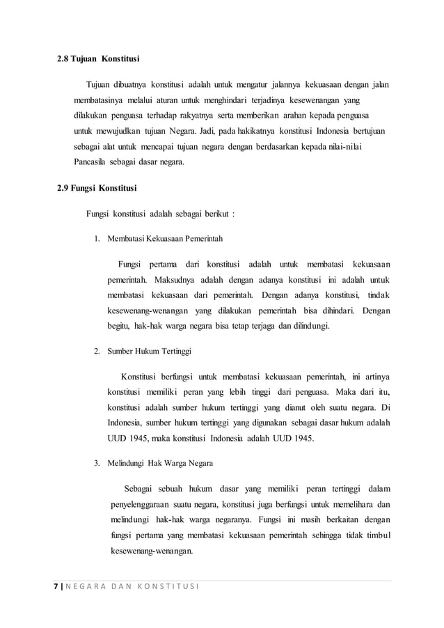 Makalah kewarganegaraan negara dan konstitusi | DOCX