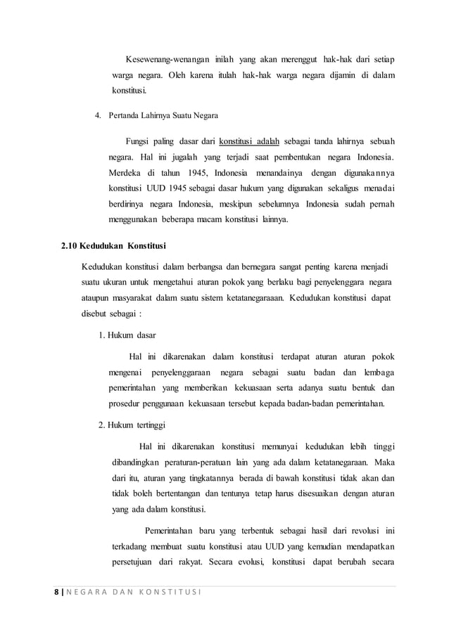 Makalah kewarganegaraan negara dan konstitusi | DOCX