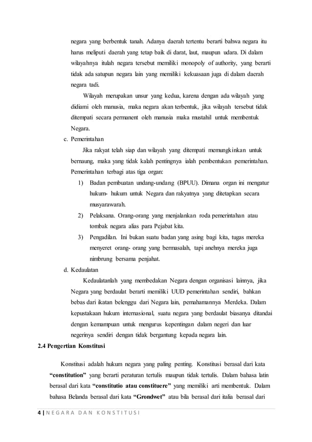 Makalah kewarganegaraan negara dan konstitusi | DOCX