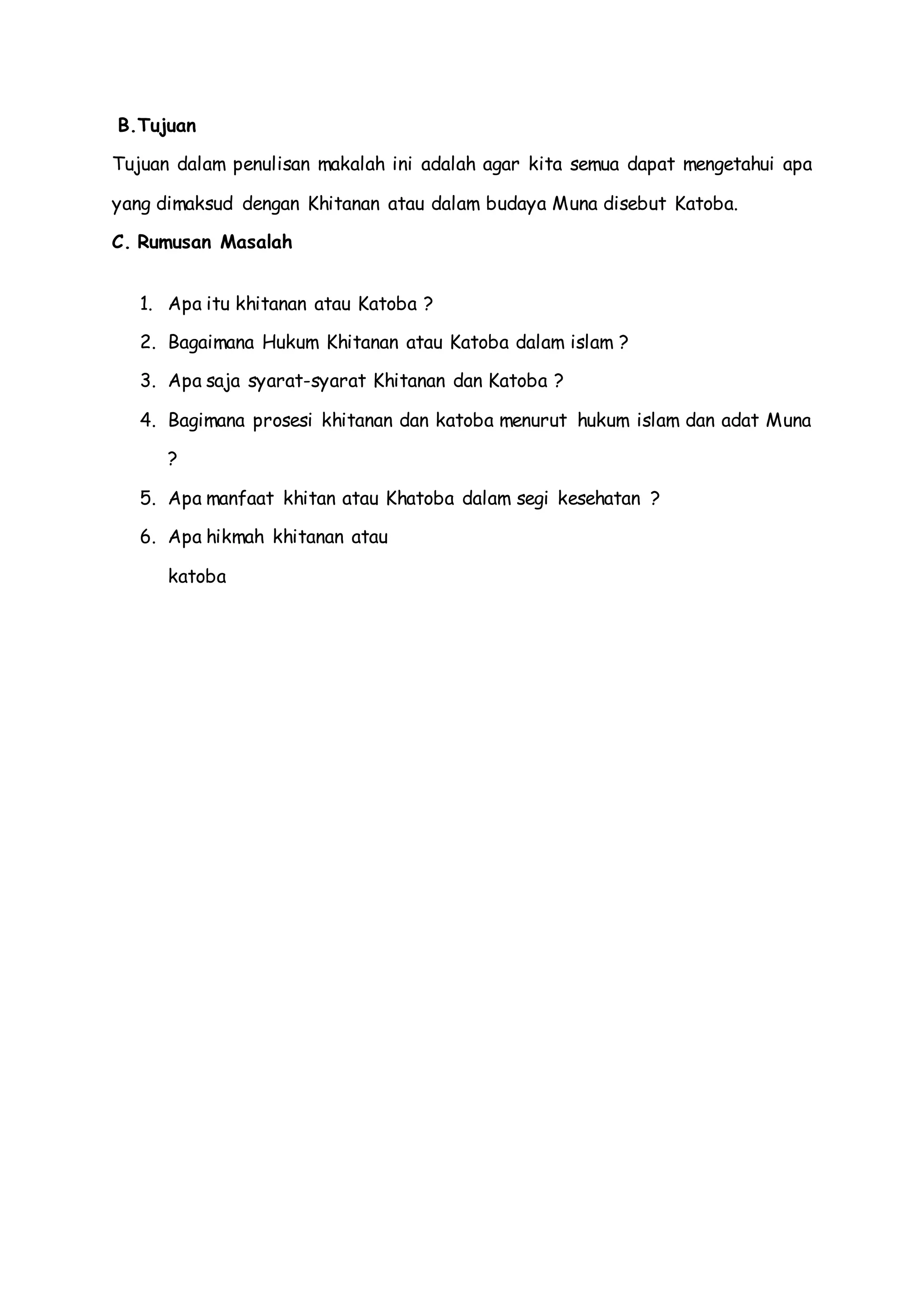 Makalah khitan adat muna | DOCX