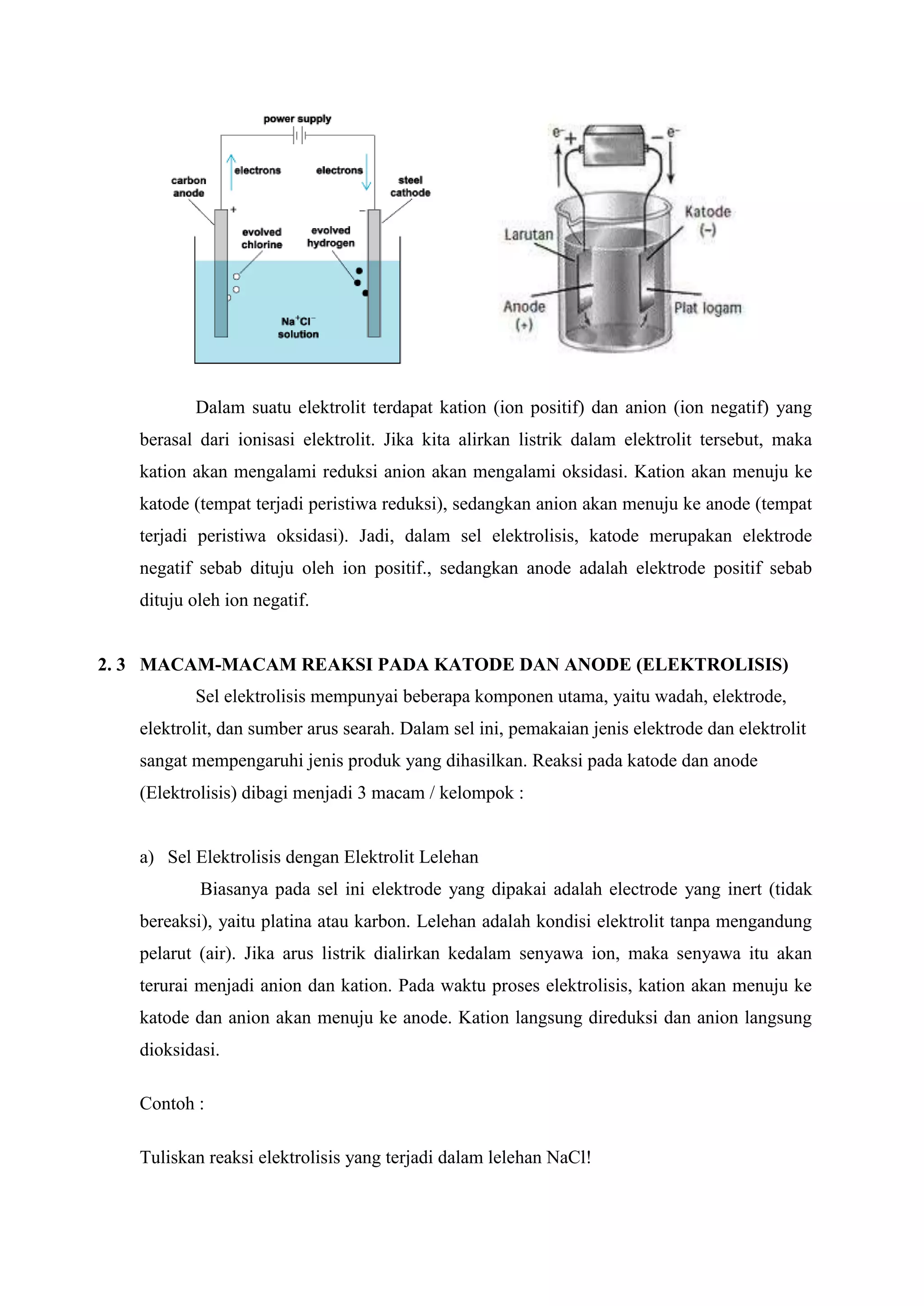 Makalah elektrolisis | DOCX