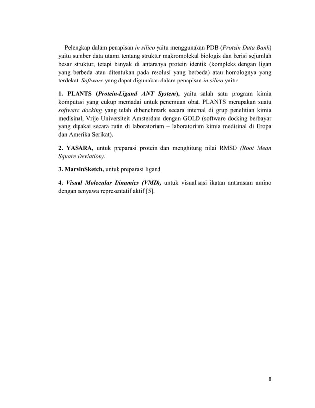 Makalah Farmasi : Aplikasi Kimia Komputasi | PDF