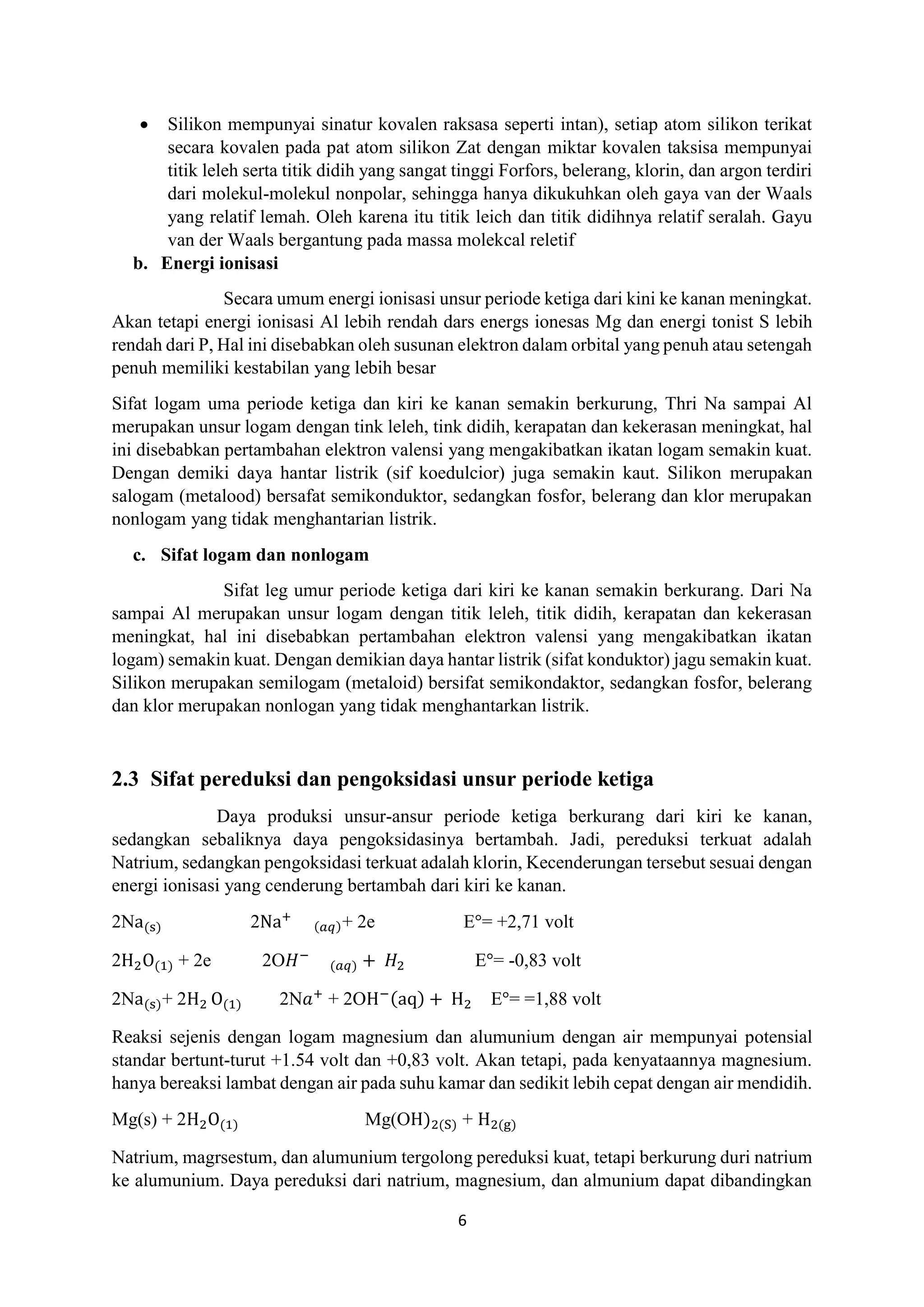 MAKALAH UNSUR UNSUR PERIODE KE 3.docx