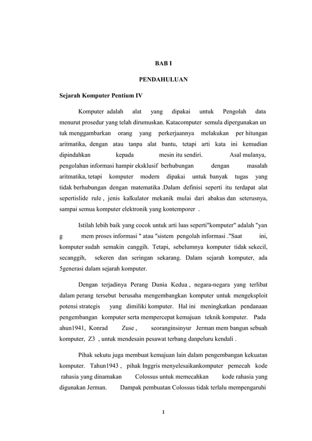 Makalah komputer pentium 4 | PDF