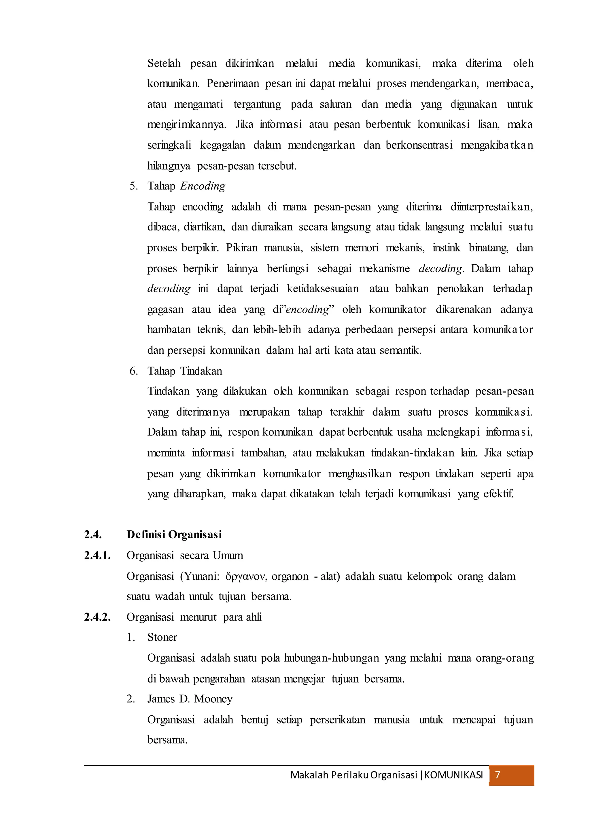 Makalah komunikasi dalam organisasi ( | DOCX