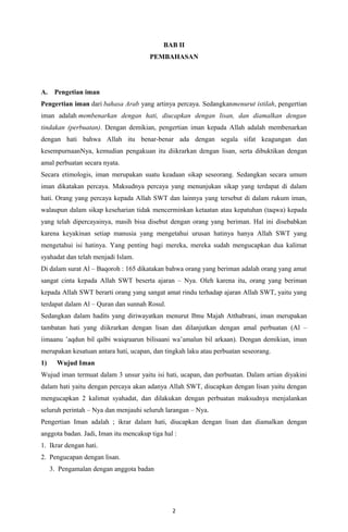 Makalah konsep iman takdir dan hari kiamat | DOC