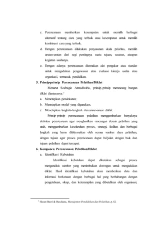 Makalah konsep rancangan program pelatihan | DOCX