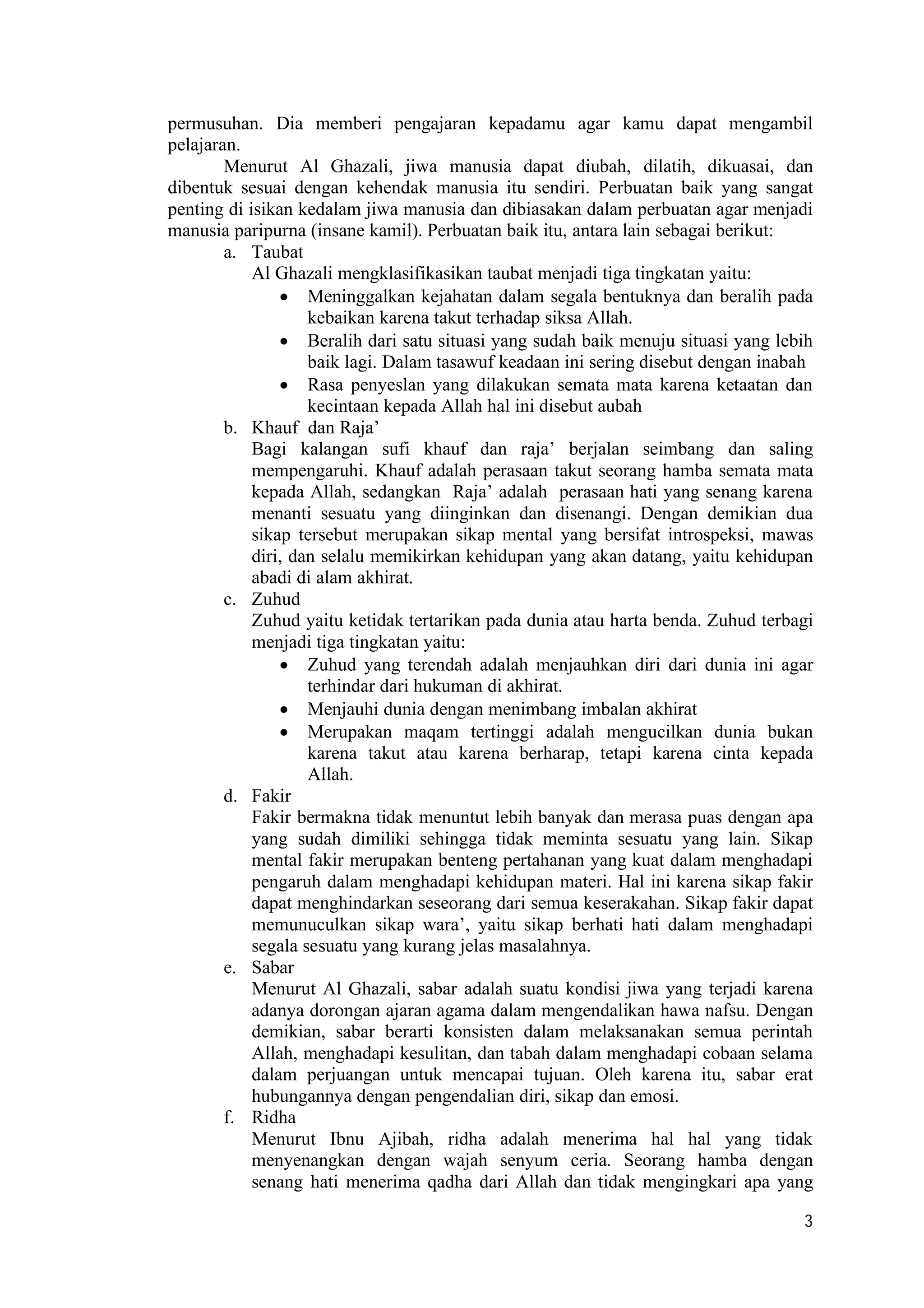 Makalah Konsep Takhali,Tahalli,Tajalli | PDF