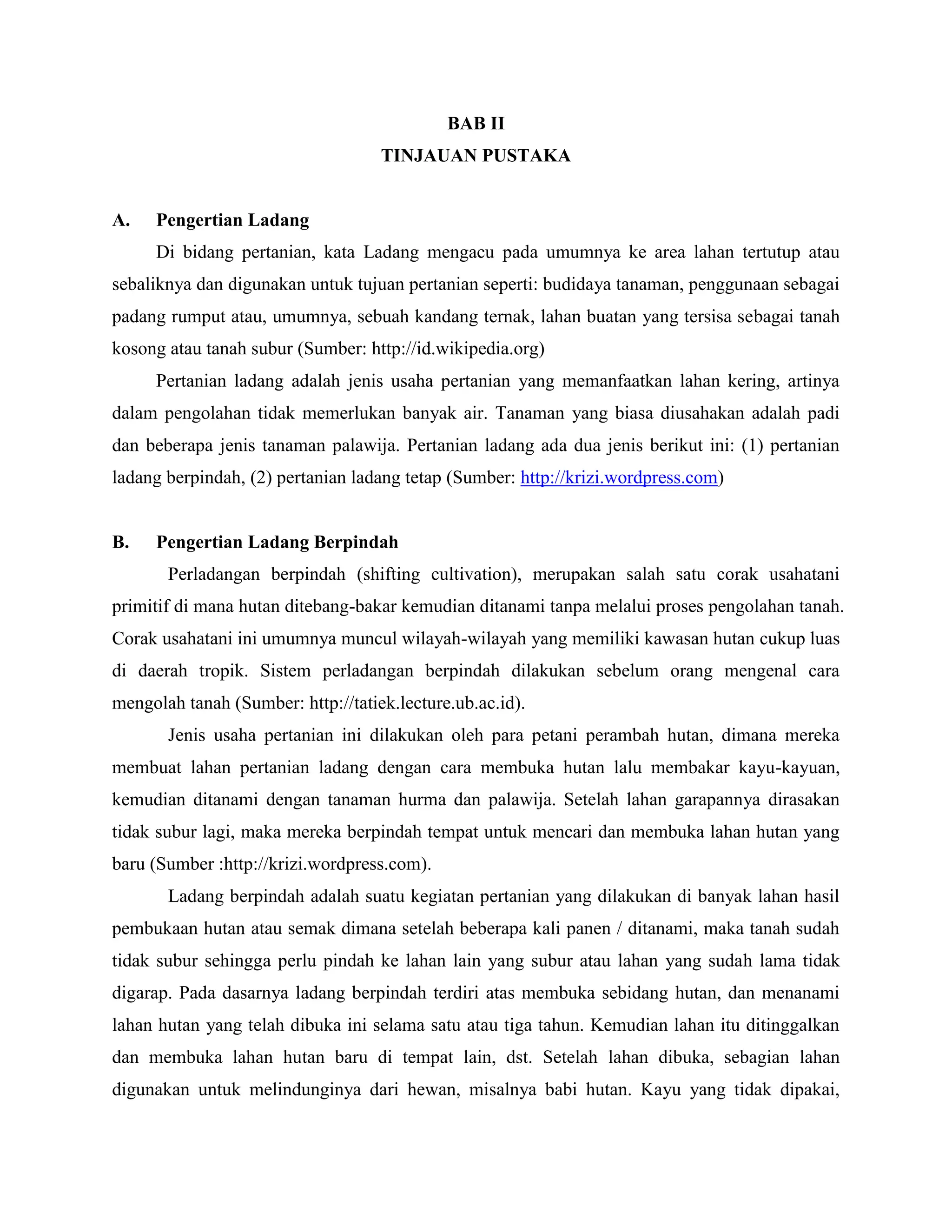Makalah ladang berpindah | DOCX