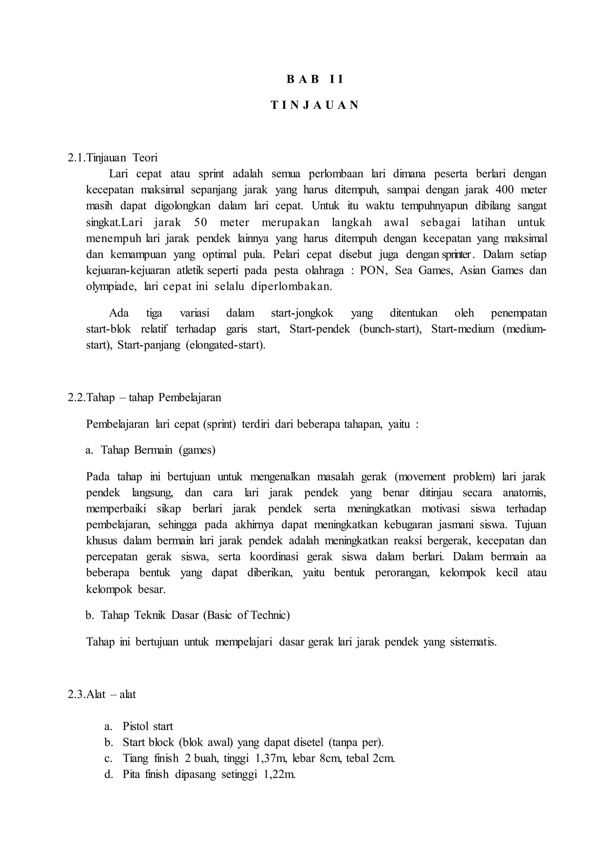 Makalah lari cepat | DOCX