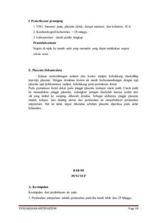 Makalah lengkap perdarahan antepartum | DOCX