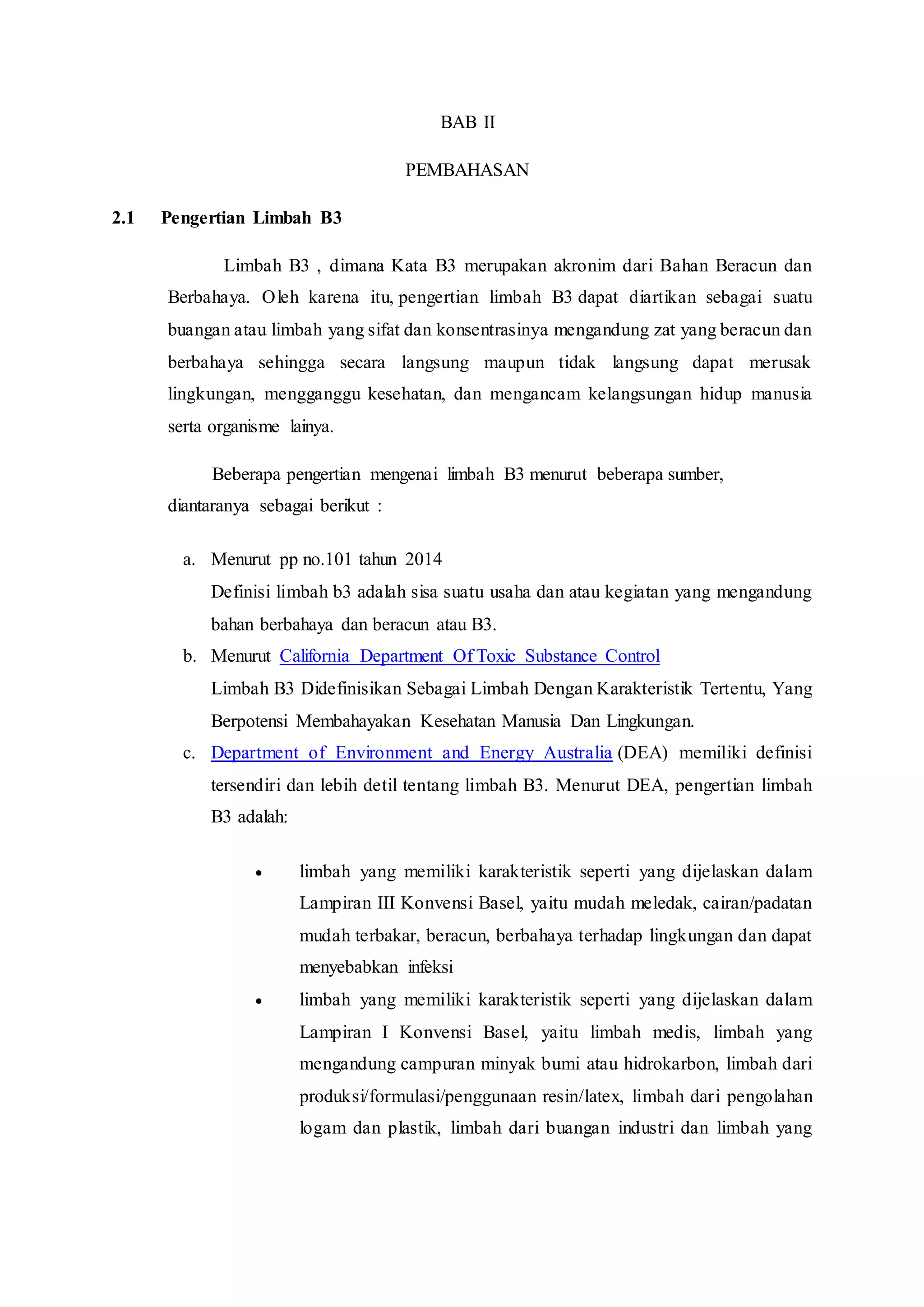 Makalah limbah b3 | DOCX