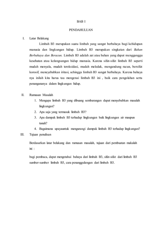 Makalah limbah b3 | DOCX