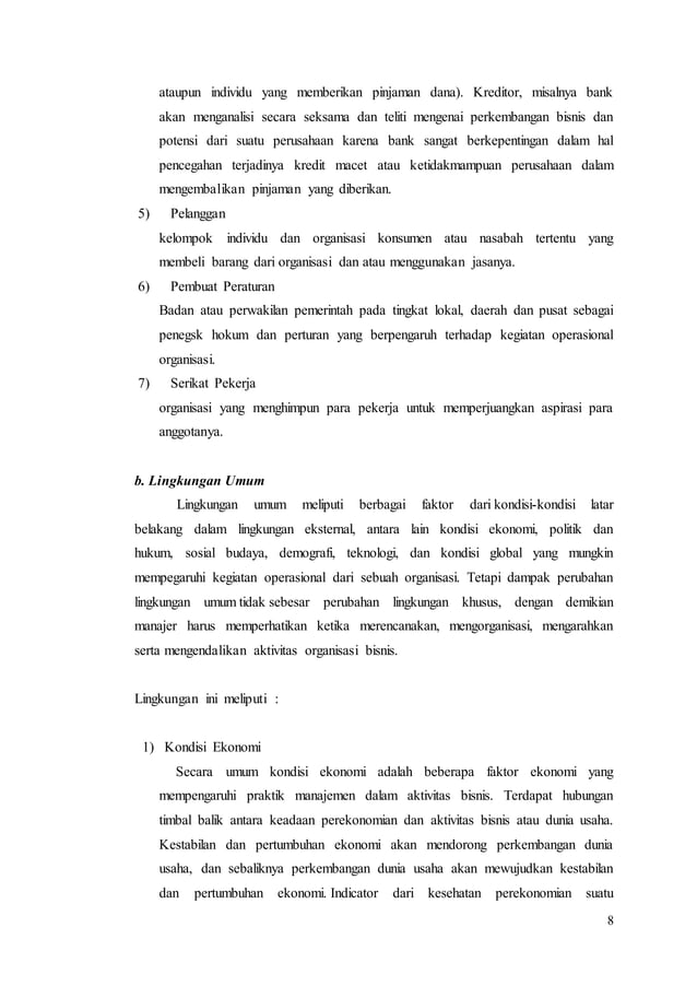 Makalah lingkungan bisnis ( pengantar bisnis) | DOCX