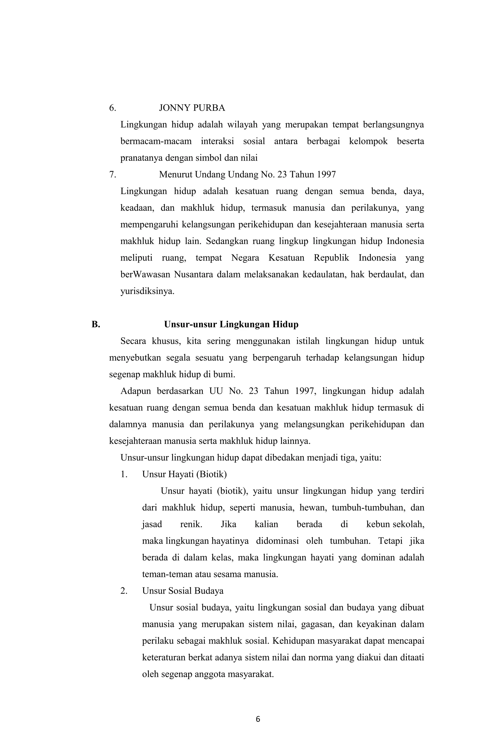 Makalah lingkungan hidup | DOC