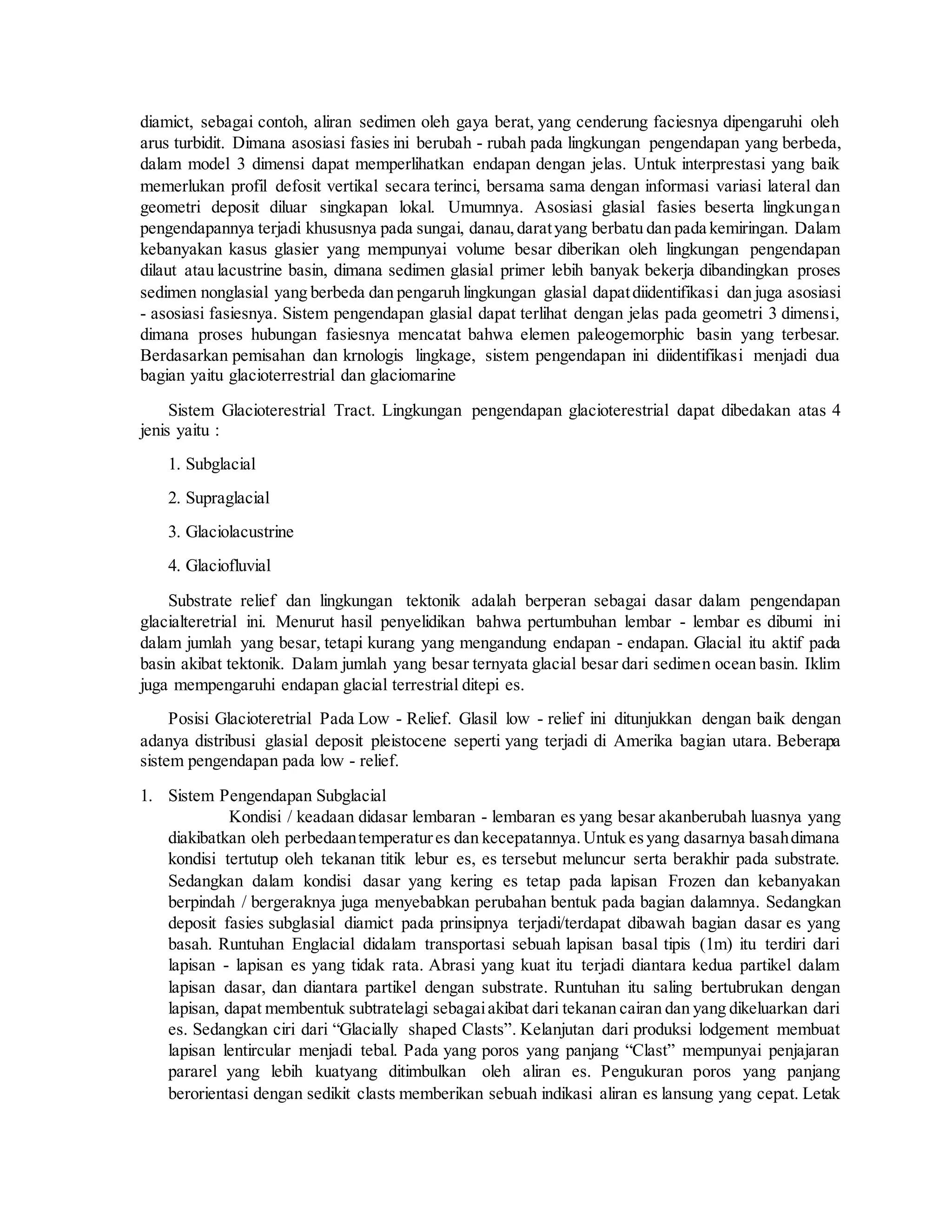 Makalah lingkungan pengendapan | DOCX