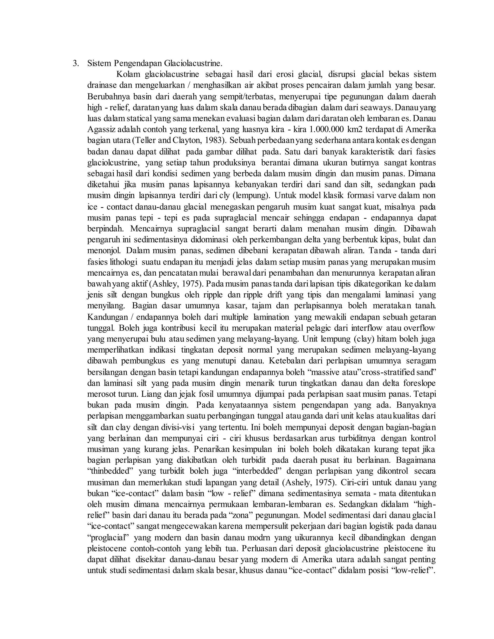 Makalah lingkungan pengendapan | DOCX