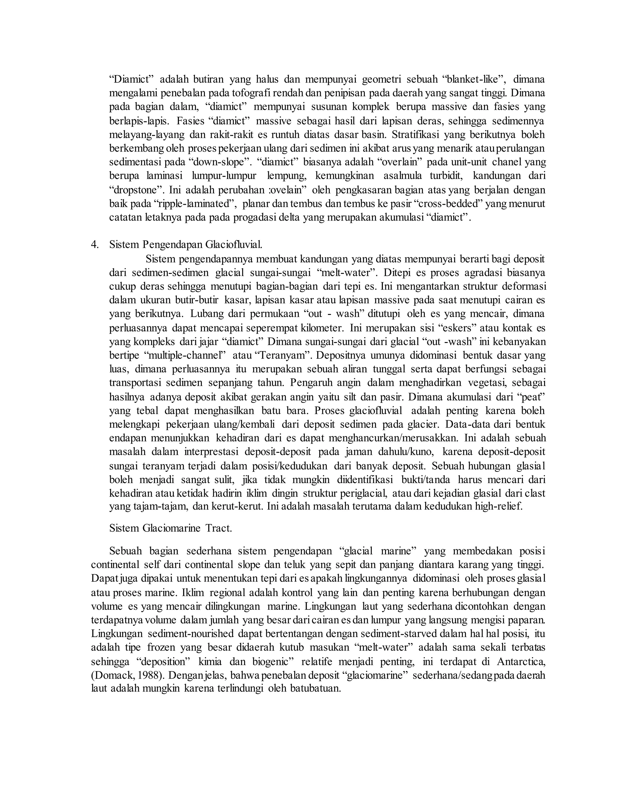 Makalah lingkungan pengendapan | DOCX