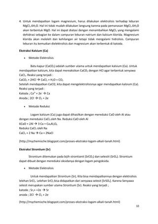 Makalah logam alkali tanah | DOC