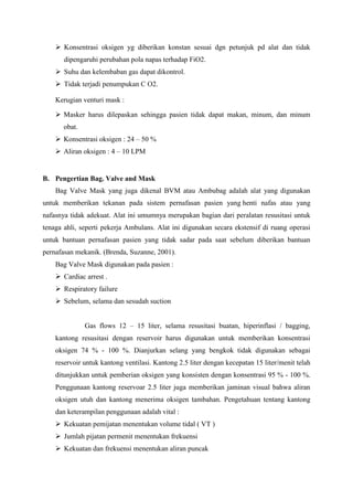 Makalah macam2 pemberian oksigen | DOCX