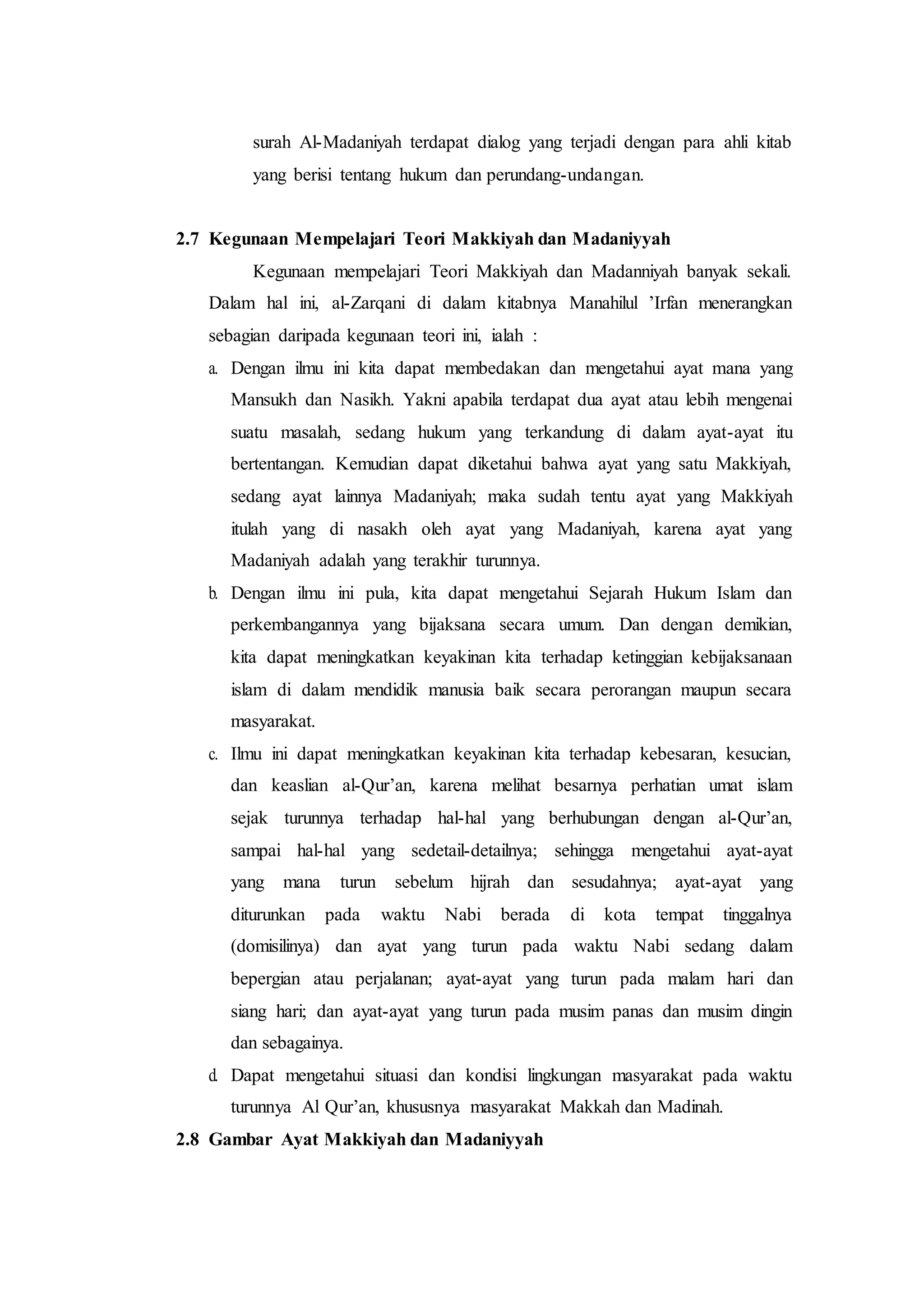 Makalah makkiyah dan madaniyah | DOC