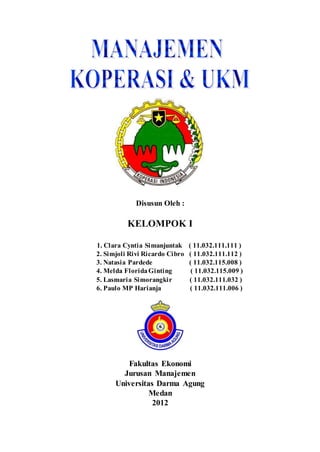 Makalah manajemen koperasi dan ukm | PDF