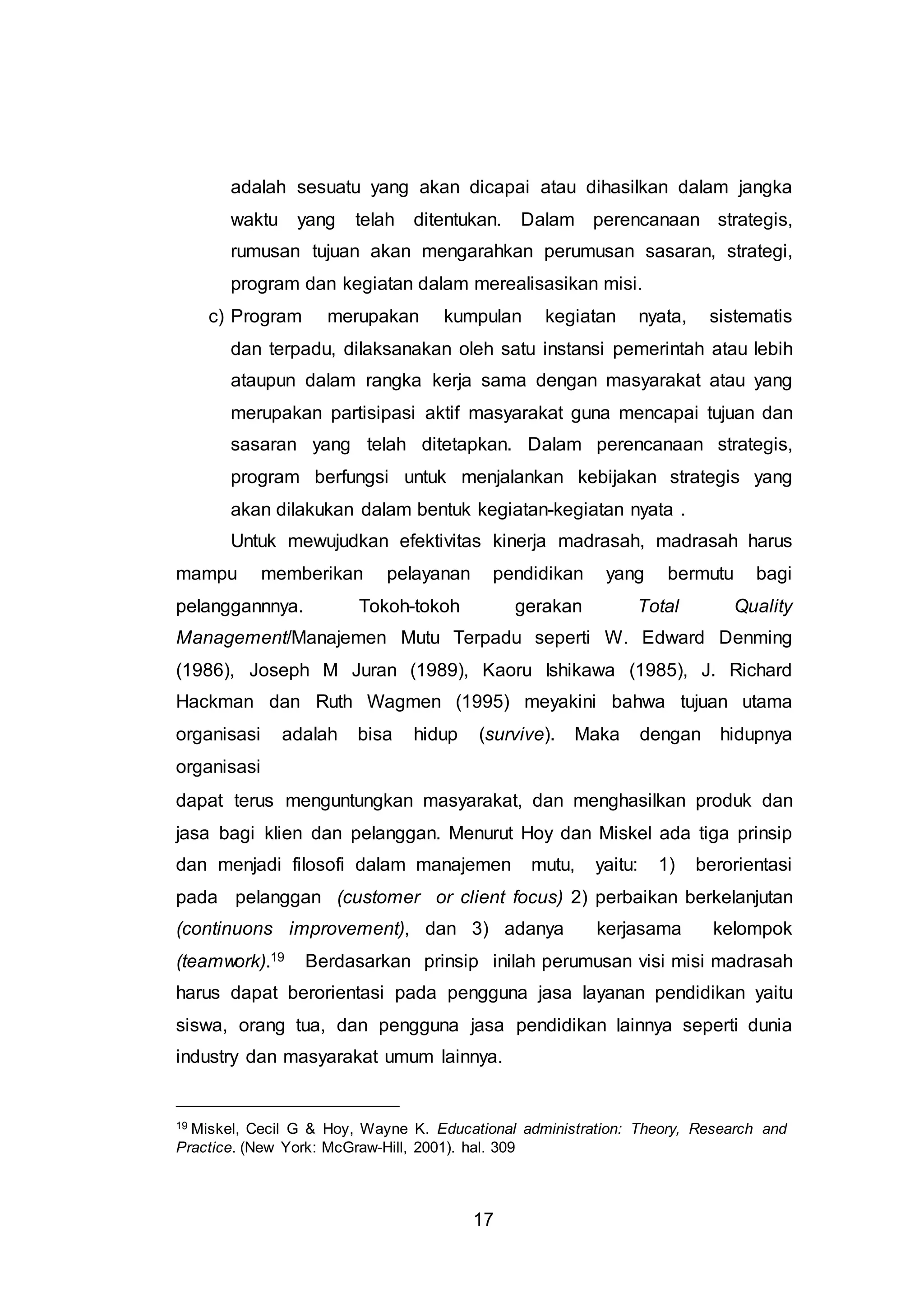 Makalah manajemen strategik penyusunan dan implementasi visi misi | DOCX