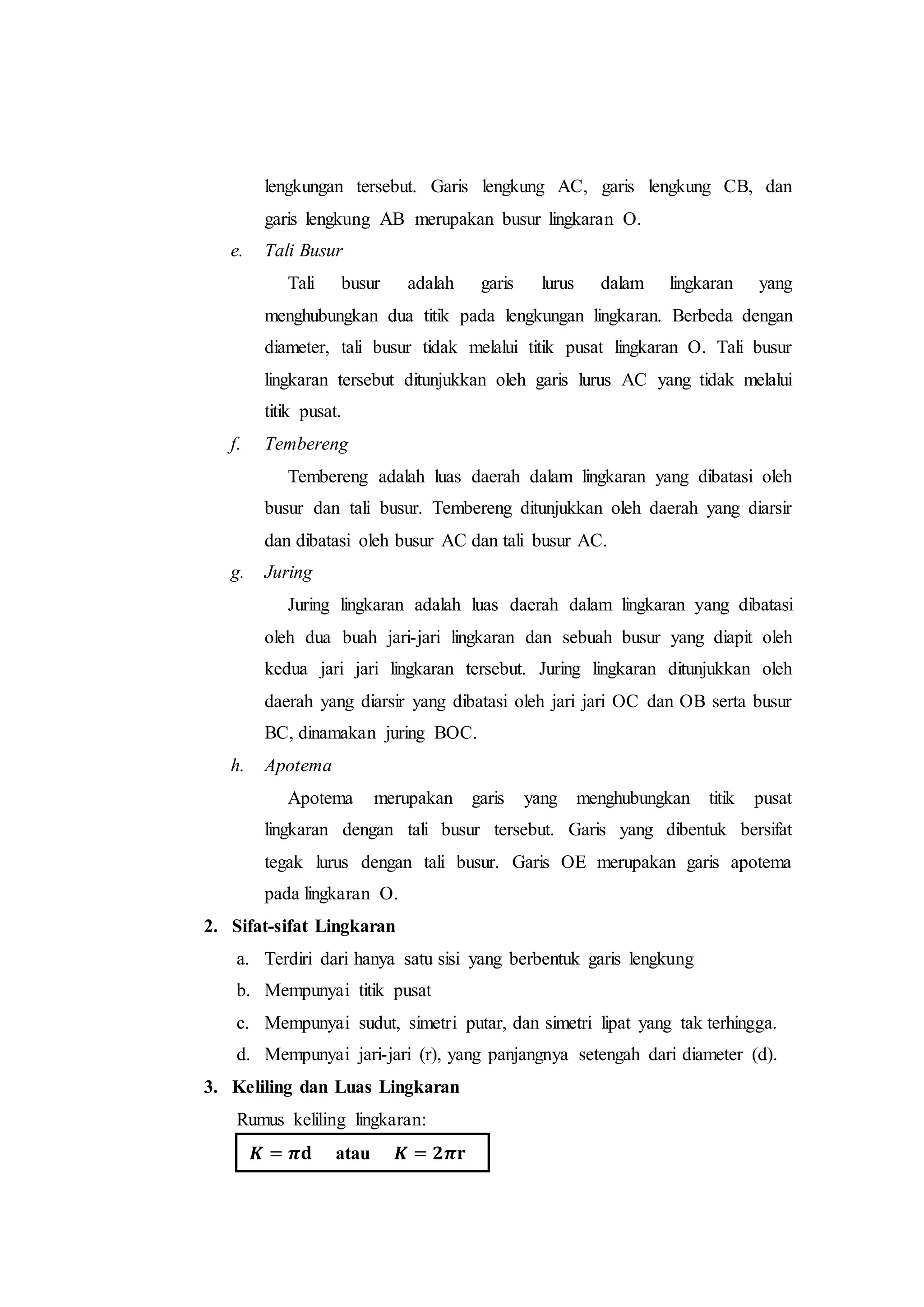 Matematika Bangun Datar (Trapesium, Lingkaran, dan Segi Banyak) | DOCX