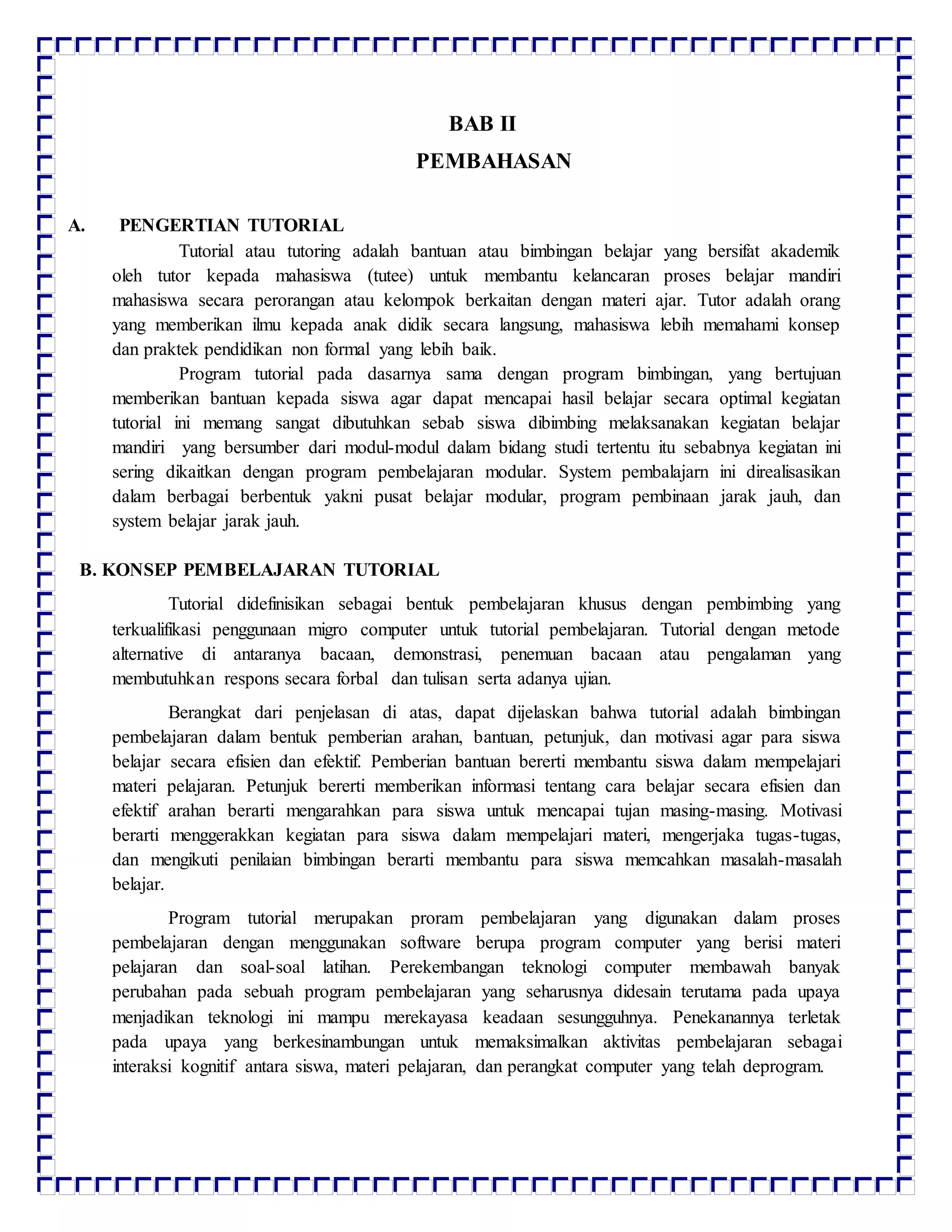 Makalah media, tutorial | DOCX