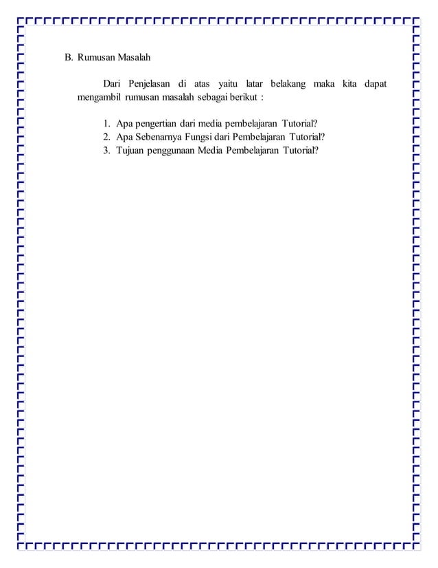 Makalah media, tutorial | PDF